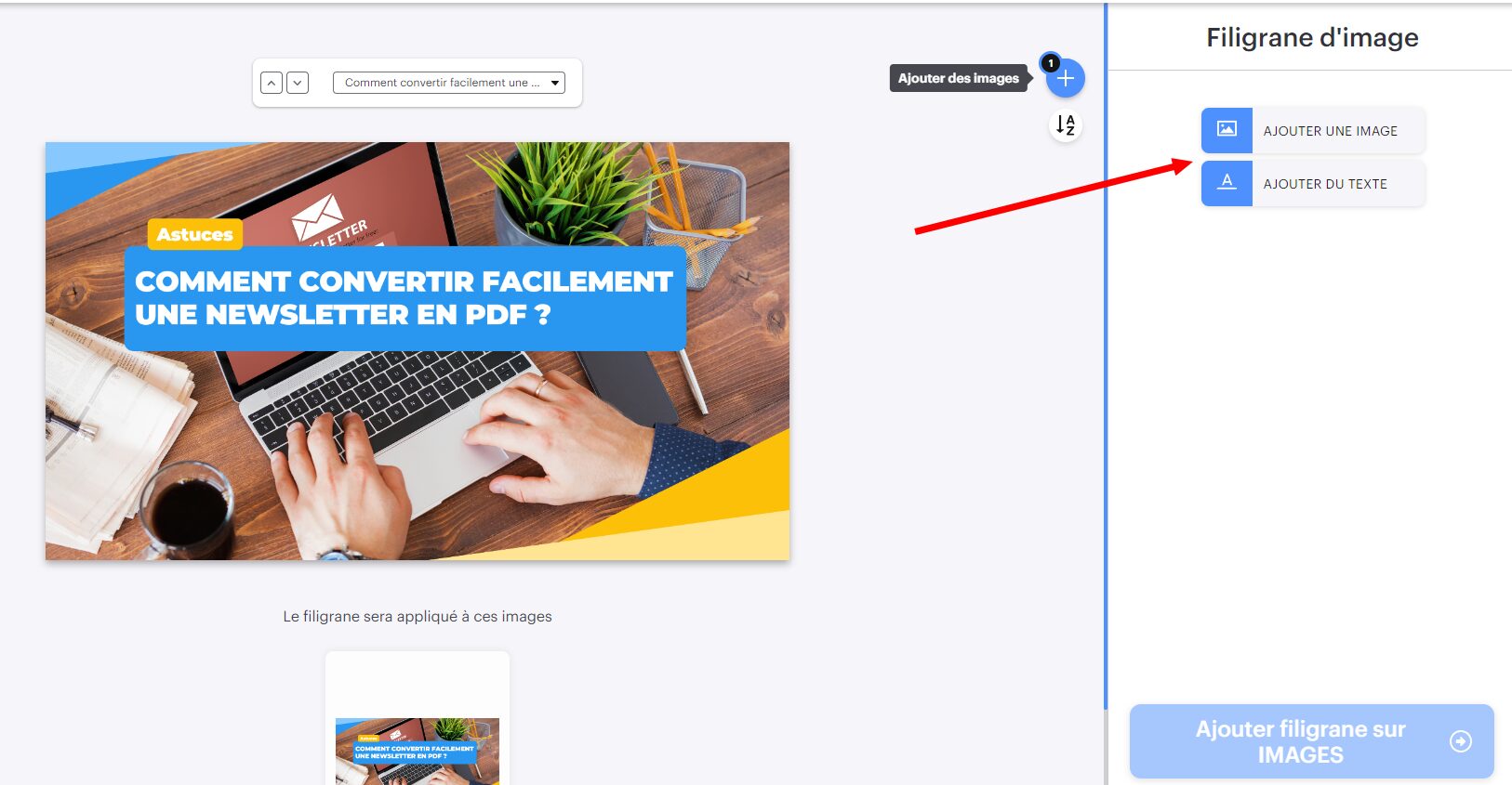 Comment ajouter un filigrane sur une photo